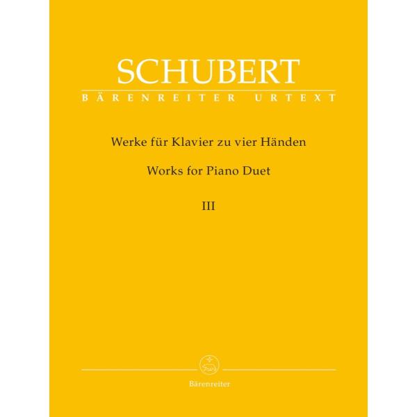 Franz Schubert：Werke fur Klavier zu vier Handen Bd. 3シューベルト：ピアノ連弾作品集 第3巻■出版社：Barenreiter（ベーレンライター）■校訂・編集 / 編曲：Walburga L...
