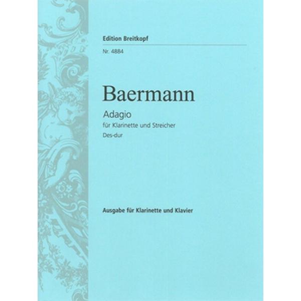 Heinrich Joseph Baermann：Adagio Des-durベールマン：アダージョ 変ニ長調■出版社：Breitkopf &amp; Hartel（ブライトコップ &amp; ヘルテル）■編成：Bb Cl■輸入楽譜 ■楽譜...