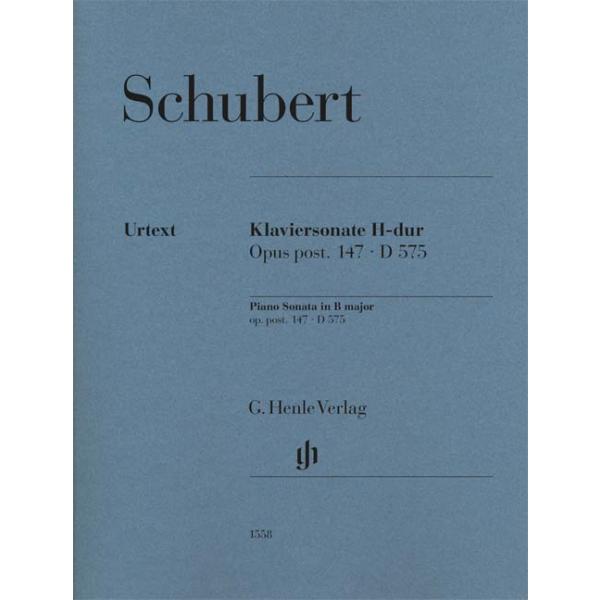 Franz Schubert：Sonate H-dur D 575（op. posth. 147）シューベルト：ピアノ・ソナタ ロ長調 D 575（op. posth. 147）■出版社：Henle（ヘンレ）■校訂・編集 / 編曲：Domi...