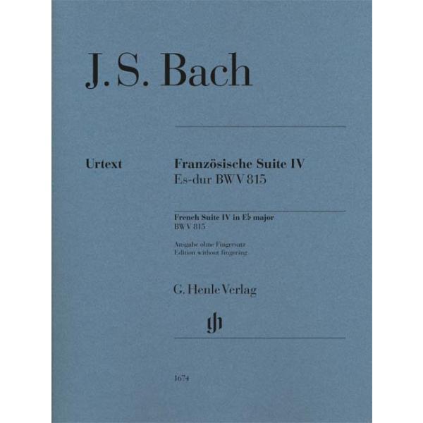 Johann Sebastian Bach：Franzosische Suiten Nr. 4 Es-dur BWV 815バッハ：フランス組曲 第4番 変ホ長調 BWV 815（運指なし）■出版社：Henle（ヘンレ）■校訂・編集 / 編...