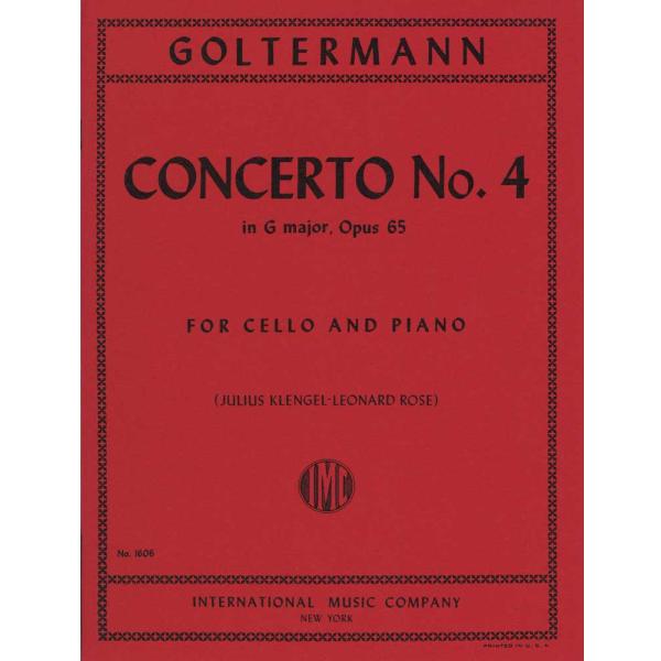 Georg Goltermann：Cello Concert Nr. 4 G-dur op. 65ゴルターマン：チェロ協奏曲 第4番 ト長調 op. 65■出版社：IMC / International Music Company（インター...