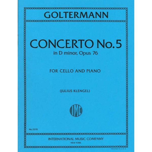 Georg Goltermann：Cello Concert Nr. 5 d-moll op. 76ゴルターマン：チェロ協奏曲 第5番 ニ短調 op. 76■出版社：IMC / International Music Company（インタ...