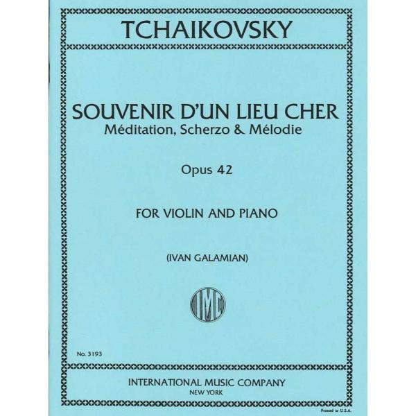 Pjotr Iljitsch Tchaikovsky：Souvenir d"un lieu cher op. 42チャイコフスキー：なつかしい土地の思い出 op. 42■出版社：IMC / International Music Compa...