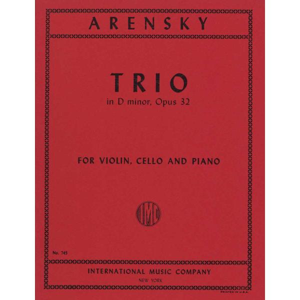Anton Stepanovich Arensky：Klaviertrio（Piano Trio） Nr. 1 d-moll op. 32アレンスキー：ピアノ三重奏曲 第1番 ニ短調 op. 32■出版社：IMC / Internation...