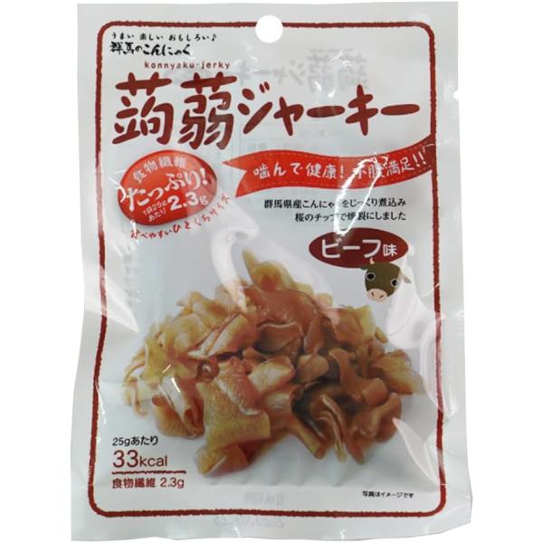 ●ピリ辛風味がクセになるこんにゃくジャーキー！スパイシーなビーフの風味を再現した味付けと、噛みごたえのある食感が特徴。ダイエット中の間食やお酒のお供にもおすすめです。●ヘルシーでローカロリーこんにゃくベースなのでカロリー控えめ。健康志向の方...
