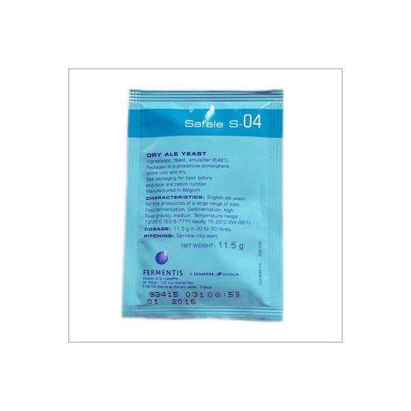 エールイースト-SAFALE S-04 FERMENTIS上面発酵のエールイースト　Safale S-04力強い高速醗酵と優れた凝縮性をもつ英国エールイースト当店では破瓶などの危険を避けるため26度付近を保ち10日以内での醗酵終了をお勧めし...