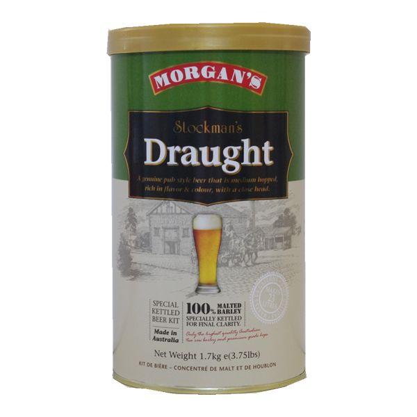 Morgans・プレミアム　ストックマンズ　ドラフト　1700gMORGANS PREMIUM STOCKMANS DRAUGHTオーストラリア牧夫が一日の喉の渇きを癒すドラフト 本格パブスタイル：ホップ添加済23ｌ仕込 カラー 7.5 E...