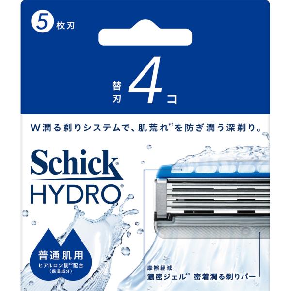 ●やさしく深剃り１、ｗ潤る剃りシステムで、肌荒れ＊を防ぎ潤う深剃り２、普通肌用＊　シェービングによる摩擦や乾燥によるもの