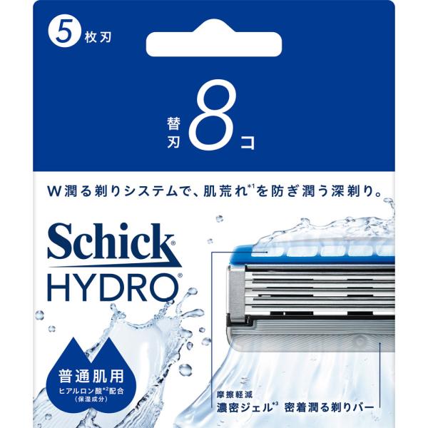 ●やさしく深剃り１、ｗ潤る剃りシステムで、肌荒れ＊を防ぎ潤う深剃り２、普通肌用＊　シェービングによる摩擦や乾燥によるもの