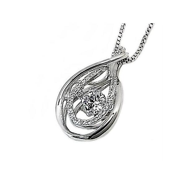 ●【素材】シルバー925(ロジウムコーティング)/キュービックジルコニア(人工石)●【サイズ】トップ約12x22mm　厚み約5mm　　　　　　　チェーン厚み約1mm　　　　　　　チェーン長さ約45cm(アジャスター+5cm)●【カラー】シル...