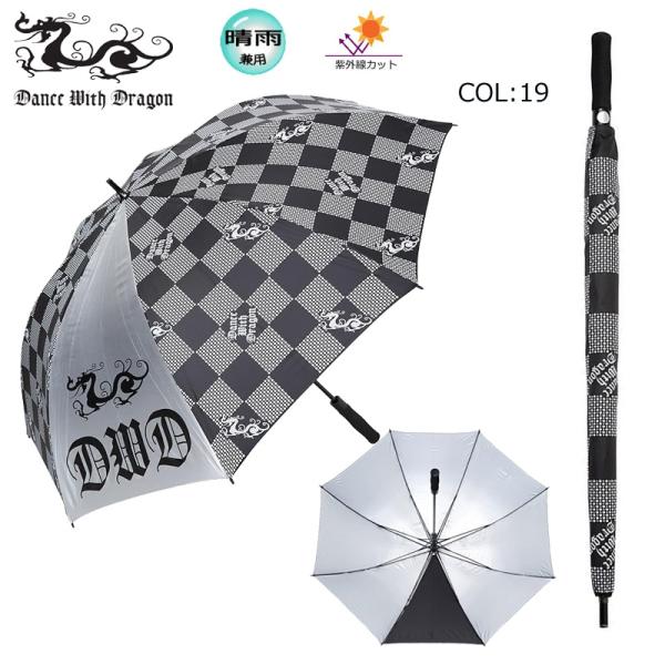 オリジナルドットチェックプリントが施された、ゴルフ傘。晴れた日は日陰、雨の日もしっかりした大きさで快適にご使用いただけます。ゴルフだけでなく、レジャーやスポーツ観戦にもおすすめ。1本備えておくと便利なアイテムです。※遮光率は99％で紫外線遮...