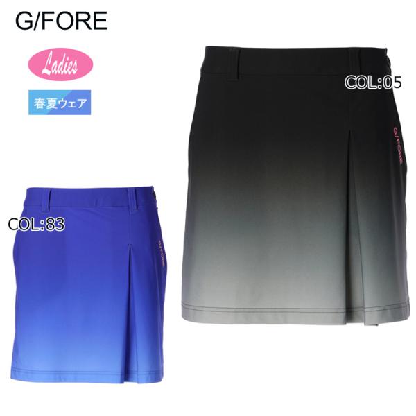 羨望の眼差しと最高のパフォーマンスを約束する、洗練極まるゴルフウェアブランドG/FORE（ジーフォア）のレディーススカート。肌触りの良い生地と、グラデーションデザインがポイントのスカート。ストレッチ性もあり、暑い時期のゴルフにおすすめです。...