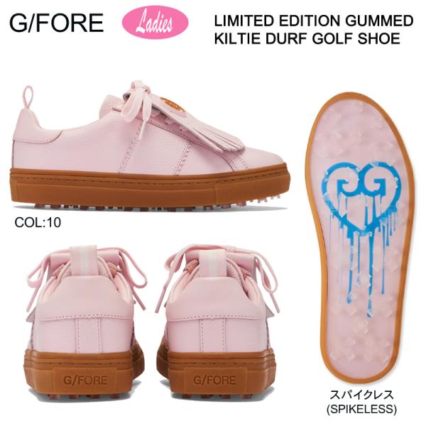 G/FORE（ジーフォア）WOMENS LIMITED EDITION GUMMED KILTIE DURF GOLF SHOEスポーティーさと上品さを兼ね備えたお洒落アイテム。撥水レザー（牛革）、3Dマッサージインソールで機能性も備えてい...