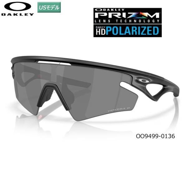■OAKLEY SUNGLASSES Sphaera Slash OO9499-0136 / USモデル・レンズ： Prizm Black Polarized Lenses/可視光線透過率11%・フレーム：Matte Black Frame...