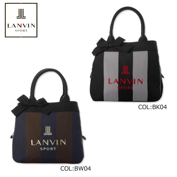 【LANVIN SPORT】本国パリ・ランバンの洗練された上質感や遊び心などのエッセンスをゴルフウェアに落とし込み、完璧なスタイリングを提案するブランド。ストライプ柄のカートバック。ジャガード素材を使用しておりLANVIN SPORTらしく...