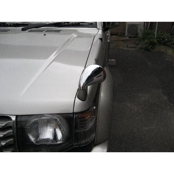 ミラー フェンダー アシスト ボンネット ガッツ 補助 フロント ガーニッシュ カバー ベゼル 〇 パジエロ LED メッキ ドア ミラー カバー クローム ウィンカー レンズ スモーク クリスタル クリア クリアー 未塗装 ペイント リム...