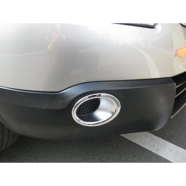 フォグ ライト ランプ カバー ベゼル ガーニッシュ フロント フィニッシャー サイド バンパー トリム インテークフィン 〇 デュアリス DUALIS J10系 J10 KJ10 KNJ10 NJ10 フォグ　ヘッドテール　リア　リヤ　サ...