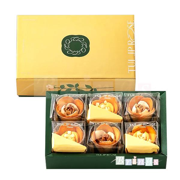 贈り物に大変喜ばれるチューリップの形のお菓子です。ラングドシャークッキー細工のため繊細な商品となります。贈答用にお使いいただけるようお土産袋もお付けいたします。ポイント利用にもお使いください。