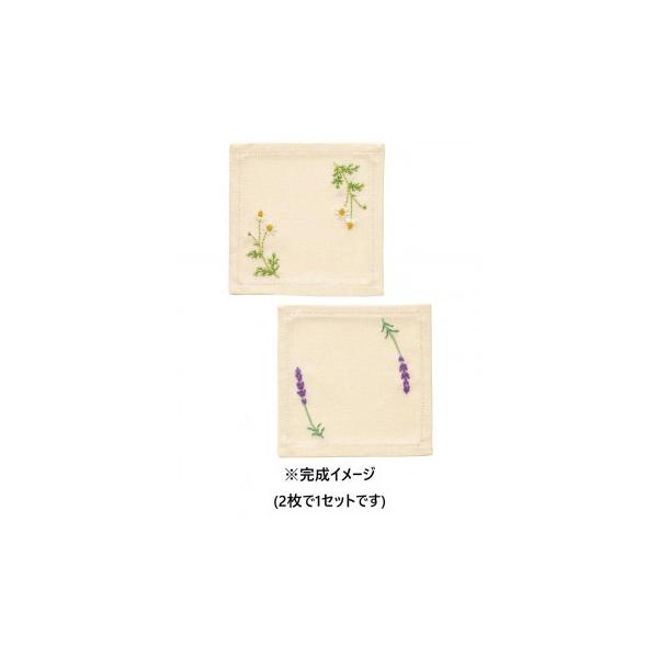 庭に咲く愛らしい花々を、ひと針ひと針ステッチで表現しました。技法はフランスししゅう。技術レベルは初〜中級者向け。図案は布にプリント済み。