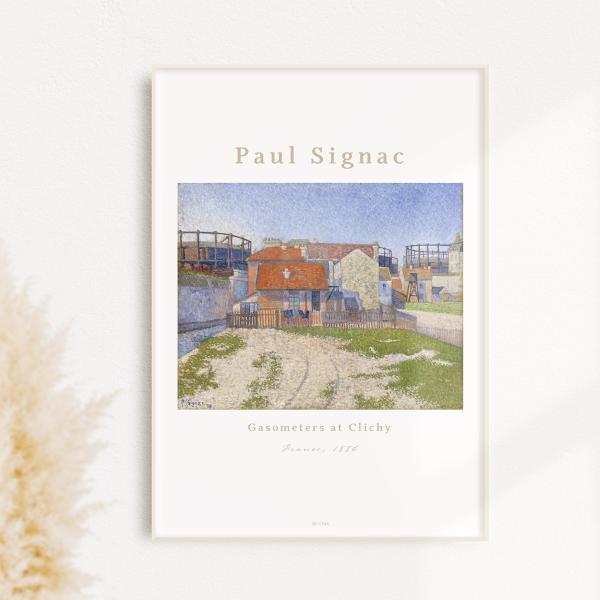 ポール・シニャックの絵画「Gasometers at Clichy」をデザインしたアートポスターです。お部屋やオフィスを鮮やかに彩り、コーディネートのアクセントに。マット調の微塗工が施された用紙を使用しており、光沢を抑え、しっとりとした落ち...