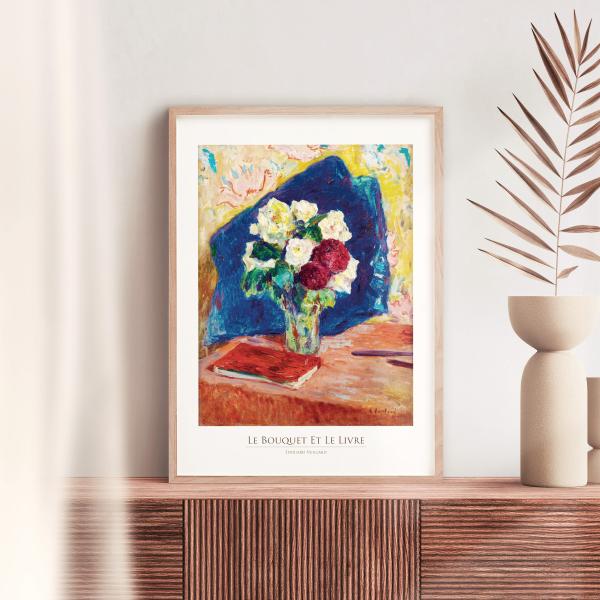 1910年頃に描かれた、エドゥアール・ヴュイヤールの絵画「Le Bouquet Et Le Livre」をデザインしたアートポスターです。お部屋やオフィスを鮮やかに彩り、コーディネートのアクセントに。ぜひ名画の世界をお楽しみください。●型番...