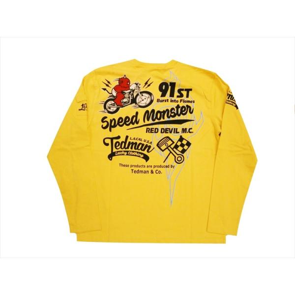エフ商会が展開しています、スカジャン、MA-1などのアメリカンクロージングのミリタリー・アメカジブランド『TEDMAN'S』テッドマンから、TDLS-341『SPEED MONSTER』抜染プリント・長袖Tシャツ/アメカジ、ミリタリーTシャ...