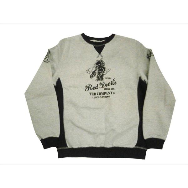 エフ商会のミリタリー、アメカジブランド、TEDMAN'S・テッドマンから、TDSW-1150「RED DEVILS」裏起毛 クルースウェット/トレーナーのご紹介です。シンプルなグラフィックを落ち着いたカラーリングで表現したクルーネックスウェ...