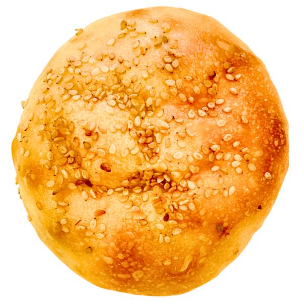 国産小麦で作ったもっちもちの生地に、たっぷりの餡子と餅を包み白胡麻をトッピングして焼き上げました。大きさは直径約9cm高さ5cm程のパンです。（1個入り）