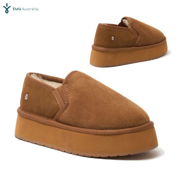 EMU シューズ Stinger Reef Flare W13314定価 :　￥19,000（税抜き）承しつつより日常使いしやすいプラットフォームソールにアップデートされた一足。上質なシープスキンと撥水加工で機能性とファッション性を両立。ム...