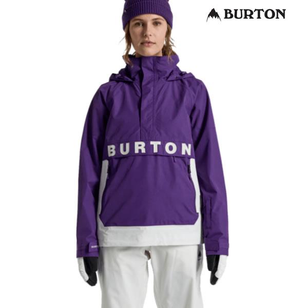 レディース BURTON ジャケット Women's FROSTNER ANORAK Jacket 233601定価　￥39,000（税抜き）プルオーバーアノラックスタイルとモダンなスノーボードテクニックが、山の上でも暖かくドライに身を守ります。