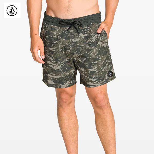 VOLCOM トランクス VBS262008 LIDO PRINT TRUNK 16定価：￥6,800 (税抜き)16インチ丈のボードショーツ。ウエストは伸縮性のあるゴム仕様にドローコードを組み合わせたジャムショーツタイプで、着脱のしやすさ...