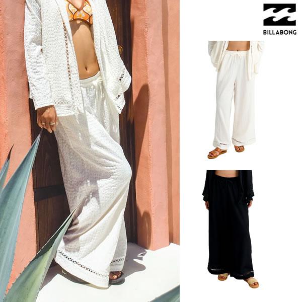 レディース BILLABONG UVロングパンツ BG013864 UTILITY SHIRRING CREPE WIDE PANTS定価：　￥7,000 (税抜き)UPF50+、吸水速乾機能、塩素対応の機能ストレッチポリエステル素材を使用...