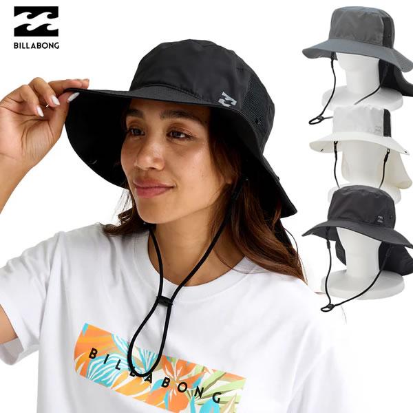 レディース BILLABONG サーフハット BG013918 BEACH HAT 定価：　￥5,000 (税抜き)撥水加工を施したポリエステル素材で、サイドパネルの一部には通気性を確保するメッシュ素材を使用しています。首周りの日焼けを防ぐ...
