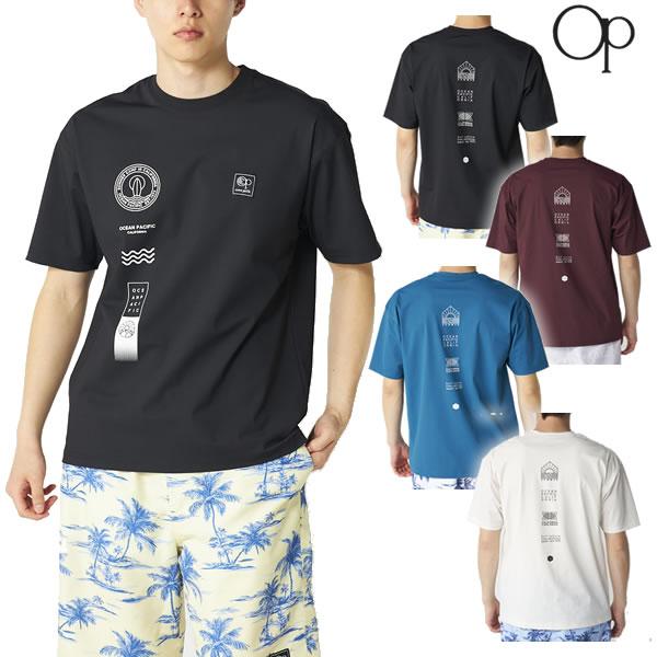 OP ラッシュガード UVＴシャツ 516467 :定価：　￥4,000 (税抜き)肌にベトつかないさらさらのCOOL素材！水陸両用ハイブリッドTEE 素材: ナイロン80% ポリウレタン20%UV CUT・対塩素サイズ 身幅/着丈M: 5...