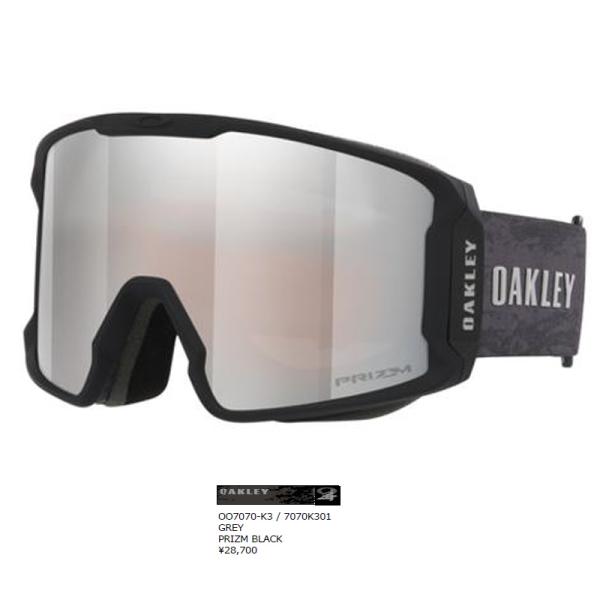 【発売日：2026年11月10日】Line Miner L Snow Goggles OO7070-K301 平野歩夢シグネチャー定価：　￥28,700 (税抜き)●フレーム: GREY●レンズ: PRIZM SNOW BLACK　透過率5...