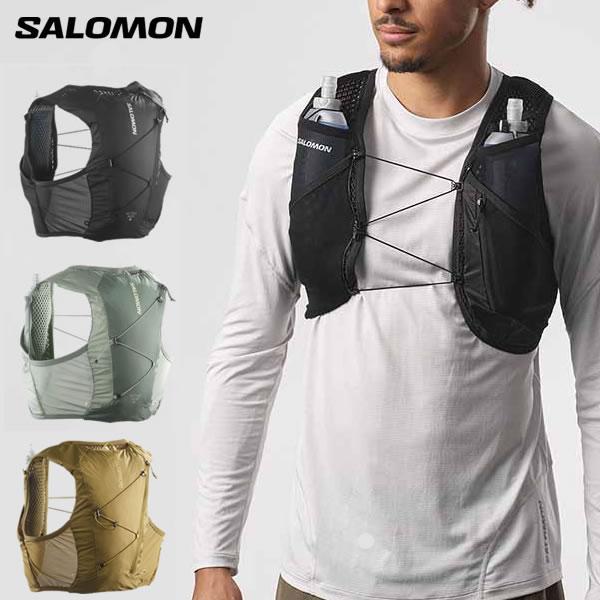 SALOMON バックパック ACTIVE SKIN 4 SET アクティブスキン4 定価：　￥12,000 (税抜き)LC2863200 LC2178400 LC2178200素材はソフトで通気性に優れ、いっそう安定感のあるフィット。 フ...