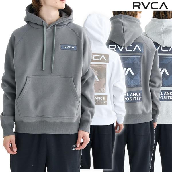 RVCA パーカー BF042011 THREE BOX RVCA HD定価：　￥11,500 (税抜き)コットンポリエステルの裏起毛テリー素材を使用したプルオーバーフーディー。アイコニックなロゴとパッチを組み合わせた存在感のあるデザインが...