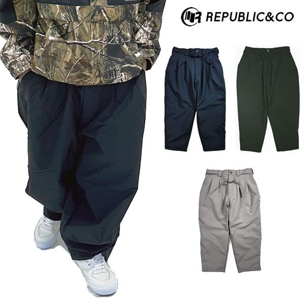 REPUBLIC&amp;CO パンツ WIDE EAZY PANTS<br>定価：　￥15,600（税抜き）<br><br>ワイドイージーパンツ！<br><br>耐水・透湿100...