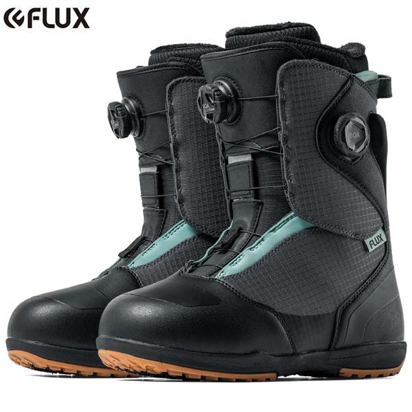 FLUX スノーブーツ TB-BOA 定価　￥57,000（税抜き）ビッグマウンテンからパークまで、滑りにあわせてタンのフレックス変更可能。 ダブルBOAによる締め分けに加え、かかと 浮き防止とビーズクッションの優れたフィット感が標準装備。...