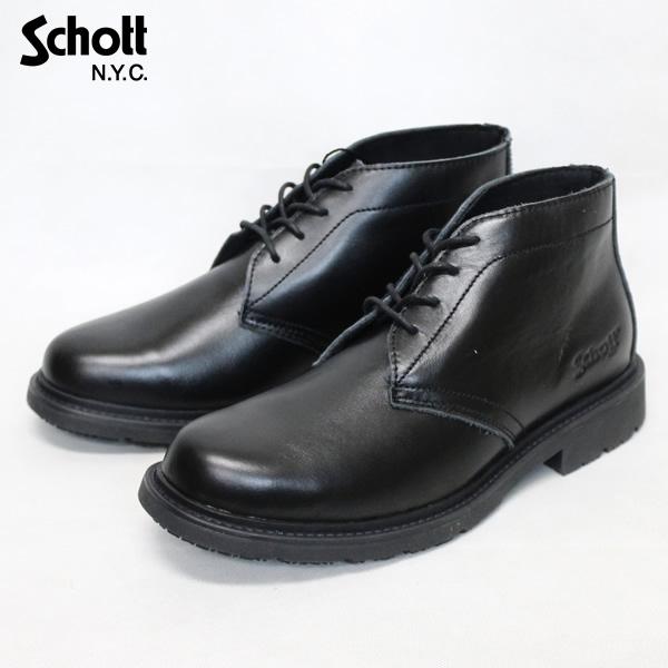SCHOTT チャッカブーツ S23002 Chucker boots定価：　￥24,000 (税抜き)ライダーやロッカーは必須のアイテム！しっとりとした柔らかなレザーアッパーラギッドアウトソール約3cmあるソールでスタイリッシュな脚長効果...
