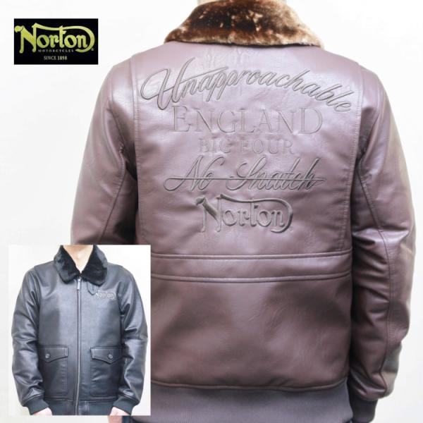 ノートン NortonフェイクレザーG-1裏キルトジャケット 203N1704 ノートン NortonフェイクレザーG-1裏キルトジャケット 203N1704