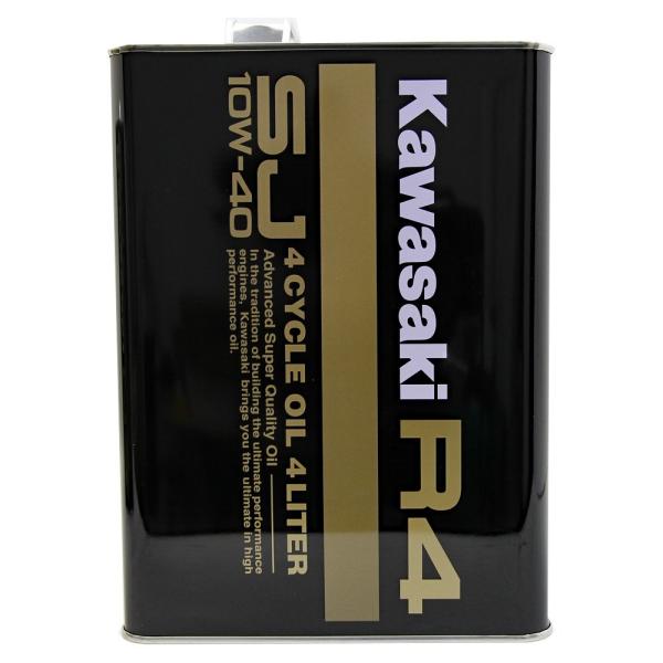 ■品名：KAWASAKI 4サイクルエンジンオイル R4■容量：4L■仕様・JASO MA・SJ10W-40※配達運搬中に缶のへこみ・つぶれ等が発生する恐れがありますが、返品や交換をお承りする事は出来ませんので予めご了承ください。※北海道・...