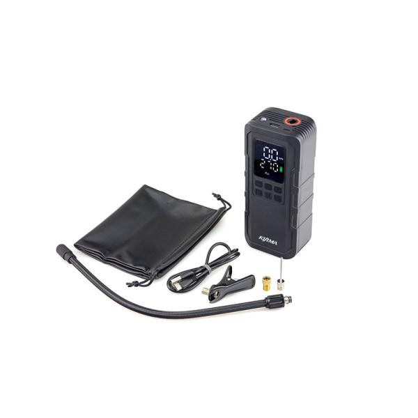 ■品名：KIJIMA スマートエアポンプ JP03■品番：302-324■仕様・充電式電動エアポンプ・米式/英式/仏式バルブに対応・バッテリー容量 3×2000mAh/11.1V（22.2Wh）・最高圧力 150psi・圧力の単位を4種類か...