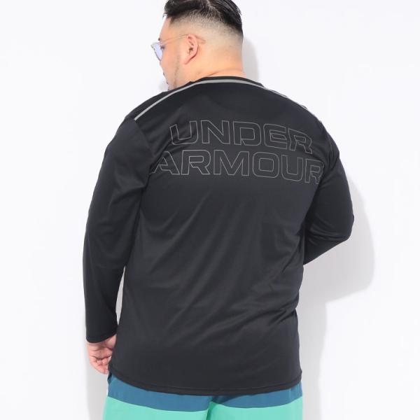 ラッシュガード 長袖【LOOSE（ルーズ）】ゆったりと着用するタイプ。長時間におよぶトレーニングや移動時など、幅広いシーンに対応するリラックスモデル。優れた機能性と快適な着心地を両立した、UNDER ARMOURの長袖ラッシュガードです。最...