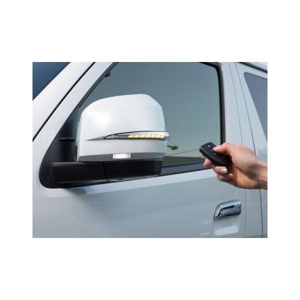 ■適合車種ハイエース200系4型~7型、8型、9型（新型）標準、ワイドボディ、スーパーロング共通全グレード■キーレスエントリーによるドアロック時に自動的にミラーを格納します。お車を降りる際にドアミラースイッチを毎回押す必要がなくなり、ドアミ...