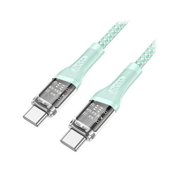 【商品名】 日本トラストテクノロジー hoco U111 スケルトン Type-C to Type-Cケーブル グリーン U111-TT-GR  [ U111-TT-GR ]