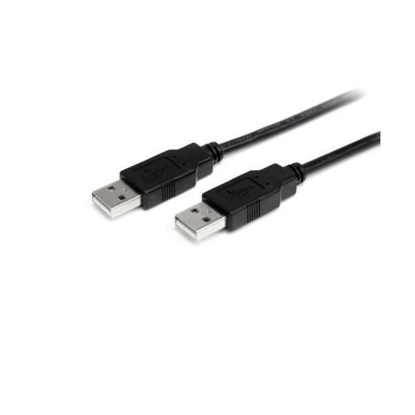 【商品名】 StarTech.com USB2.0ケーブル Type A（オス）-Type A（オス） 2m ブラック USB2AA2M1本