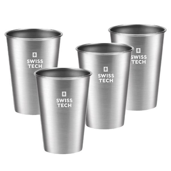 【商品名】 SWISS TECH スイステック 4個セット ステンレスカップ コップ シルバー 473ml ST001084 工具 ツール DIY 作業工具 【ジャンル・特徴】 SWISS TECH スイステック ステンレス カップ かっぷ...