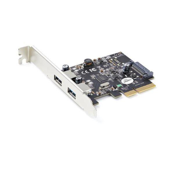 【商品名】 StarTech.com 2ポートUSB-A増設PCIeカード ブラック PEXUSB312A3 1個  [ PEXUSB312A3 ]