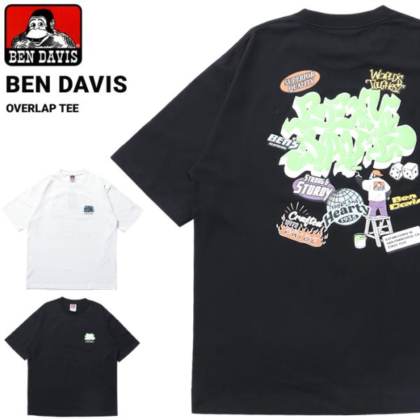 BEN DAVIS ベンデイビス Tシャツ OVERLAP TEE 半袖 カットソー C-25580018日本正規代理店商品サイズ（平置cm）Mサイズ　着丈67cm 身幅54cm 袖丈23.5cm 肩幅49cmLサイズ　着丈71cm 身幅5...
